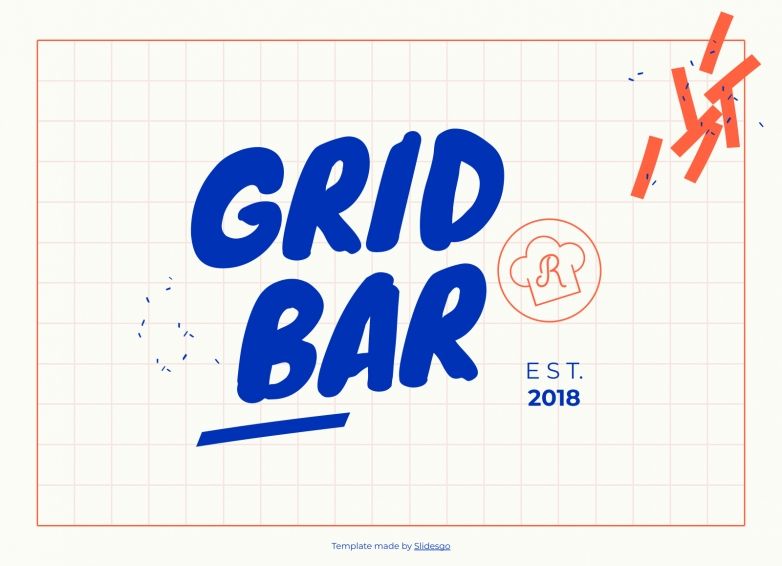 Grid Bar Menu Google Slides theme & PowerPoint template
