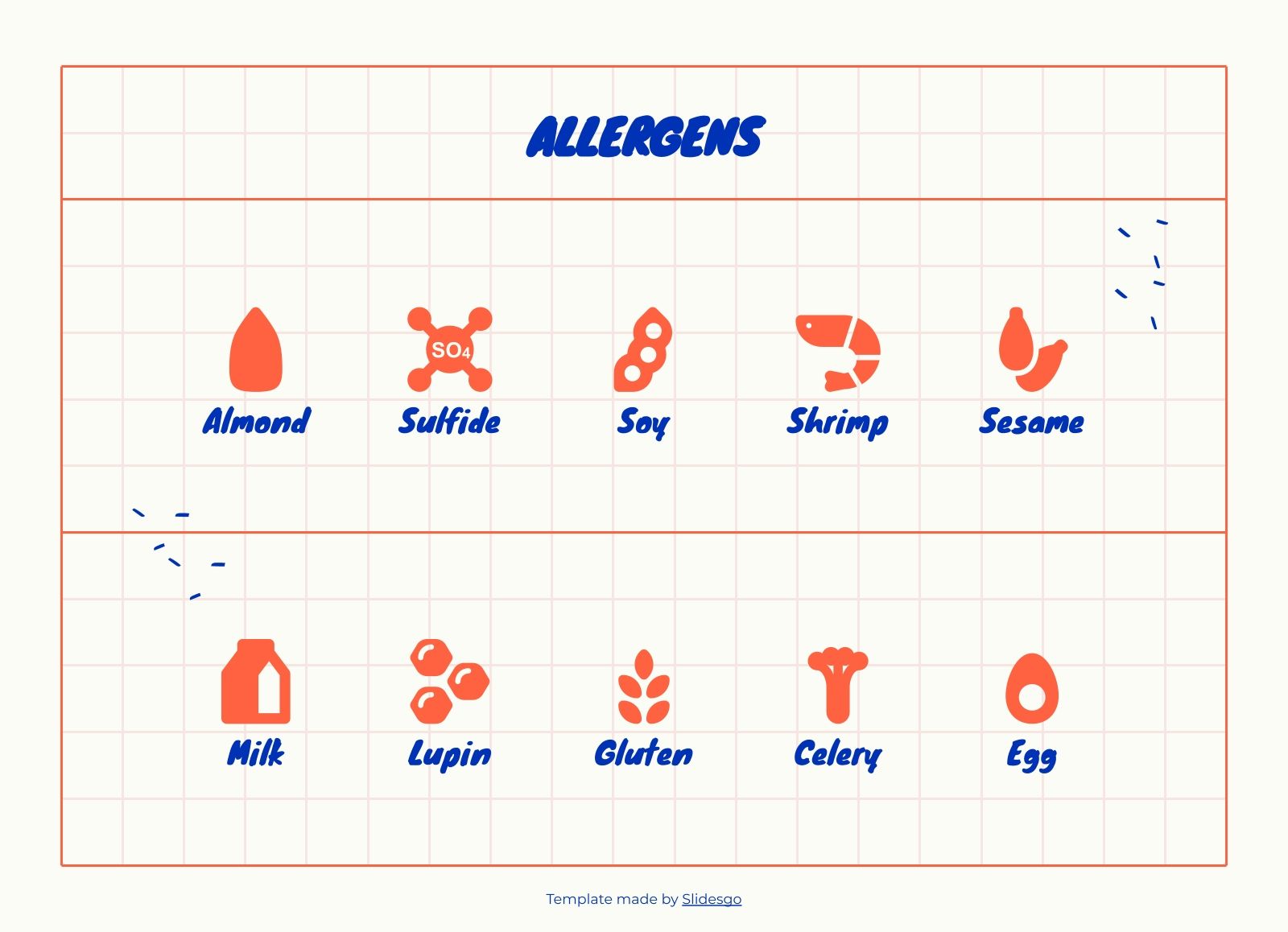 Grid Bar Menu Google Slides theme & PowerPoint template