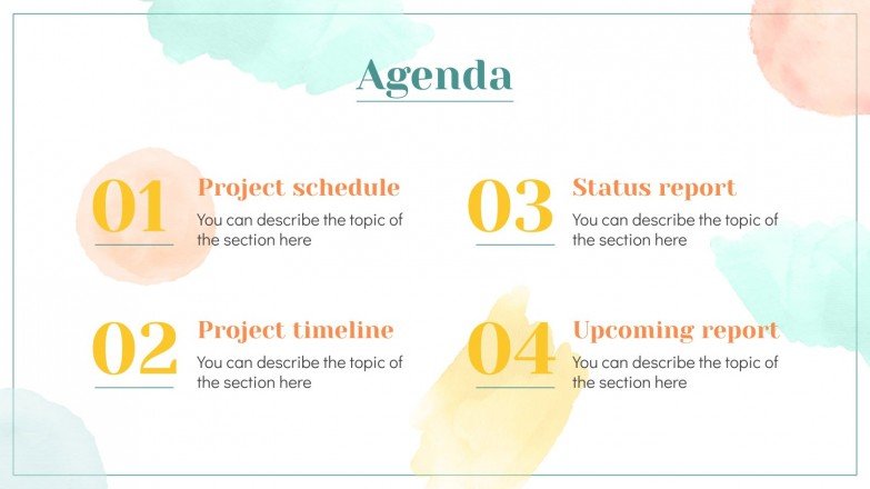 Elegant Watercolor Morning Meeting | Google Slides & PPT