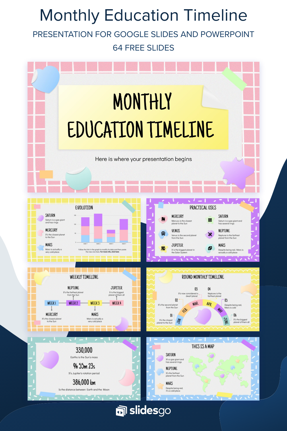 Monthly Education Timeline | Google Slides & PowerPoint