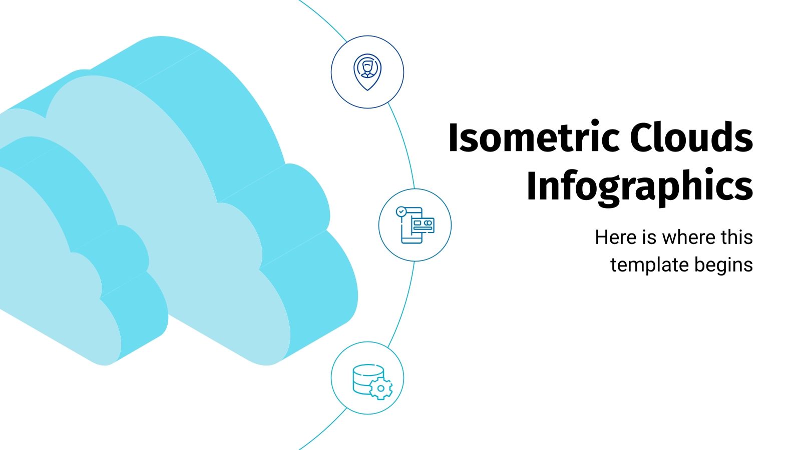 Isometric Clouds Infographics for Google Slides & PowerPoint