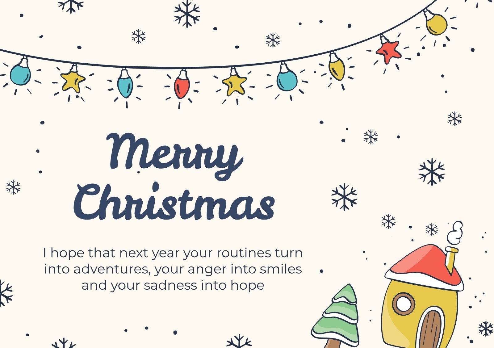 Doodle Greeting Cards Google Slides & PowerPoint template