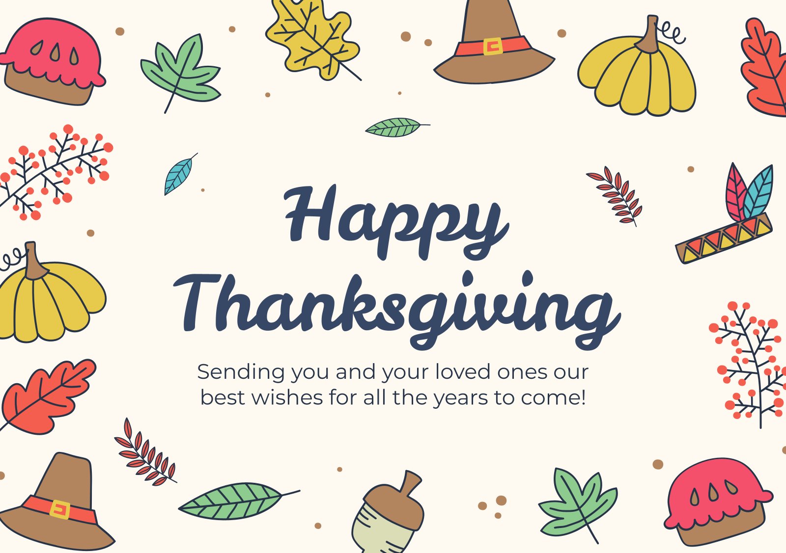 Doodle Greeting Cards Google Slides & PowerPoint template