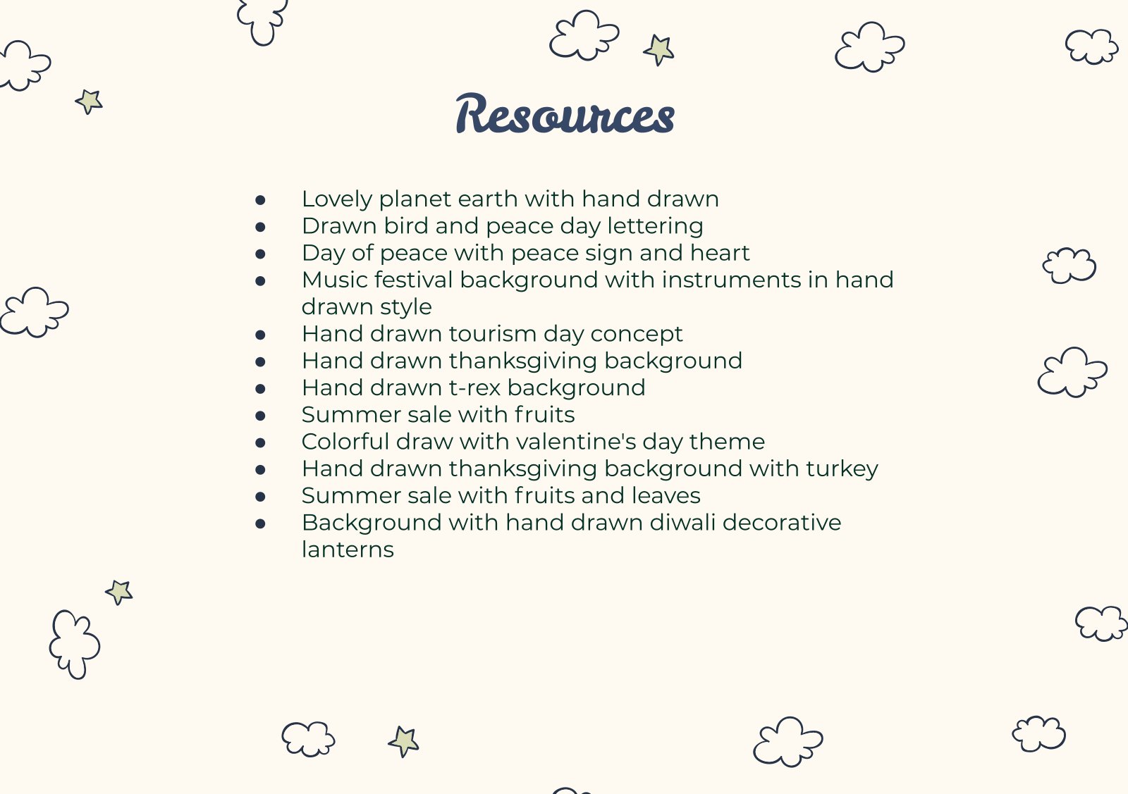 Doodle Greeting Cards Google Slides & PowerPoint template