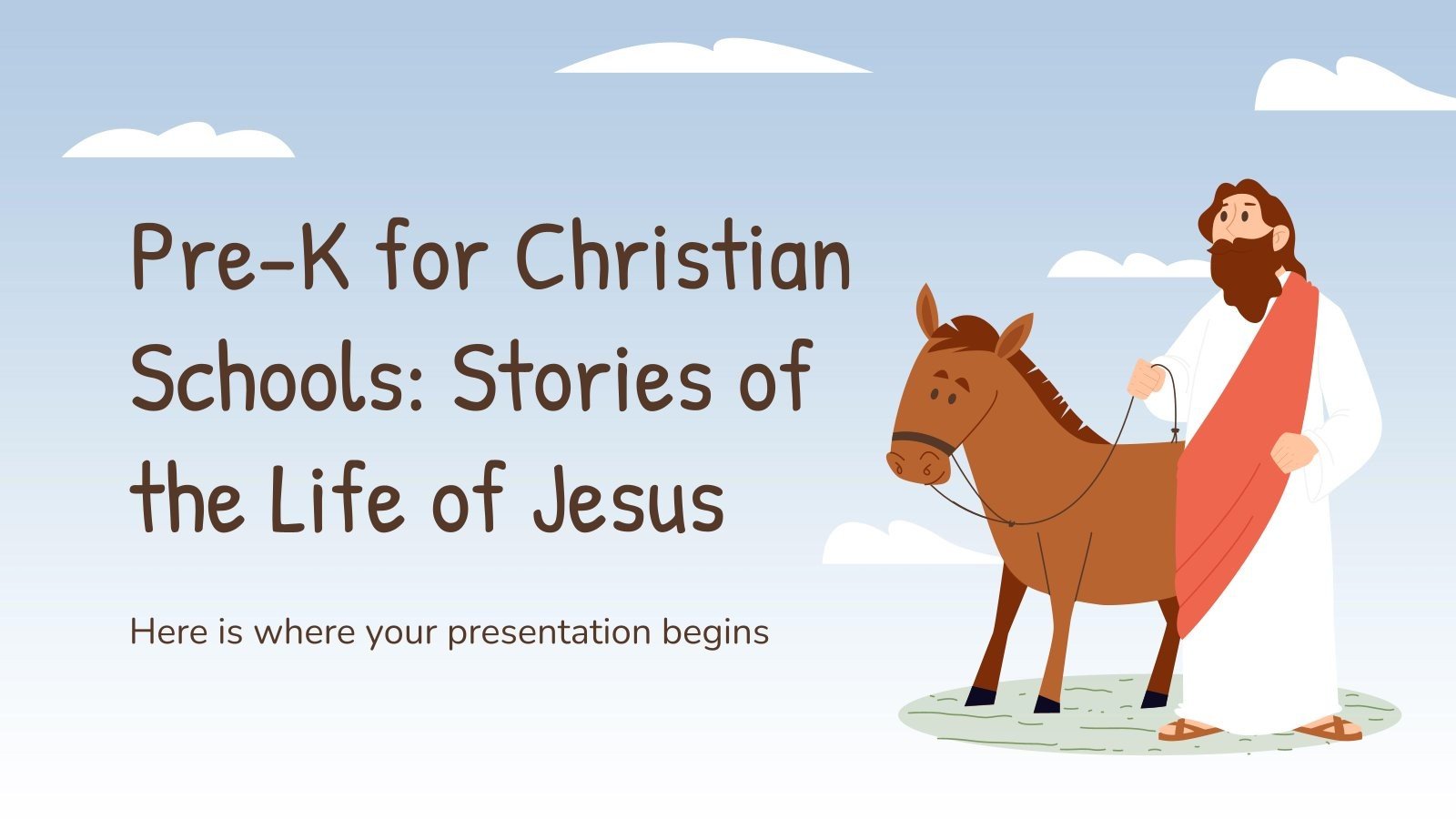 Kostenlose Google Slides und PowerPoint-Vorlagen über Jesus
