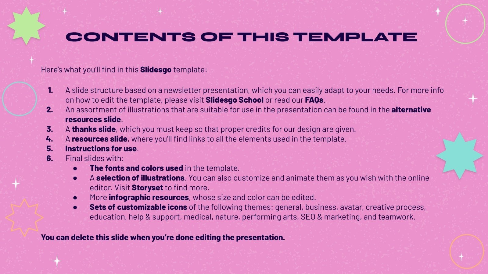 Cotton Candy Newsletter | Google Slides & PowerPoint