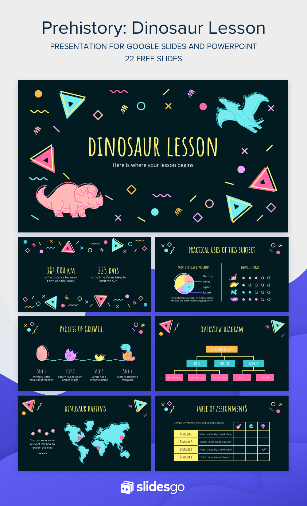Dinosaur Lesson Google Slides theme and PowerPoint template