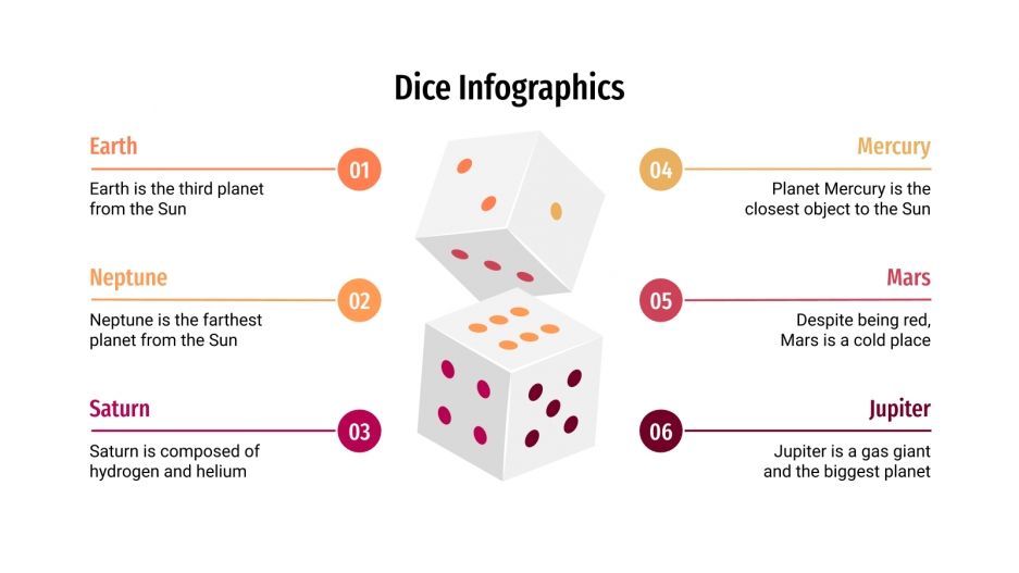 Free Dice Infographics for Google Slides & PowerPoint template