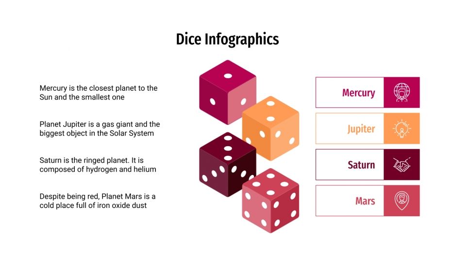 Free Dice Infographics for Google Slides & PowerPoint template