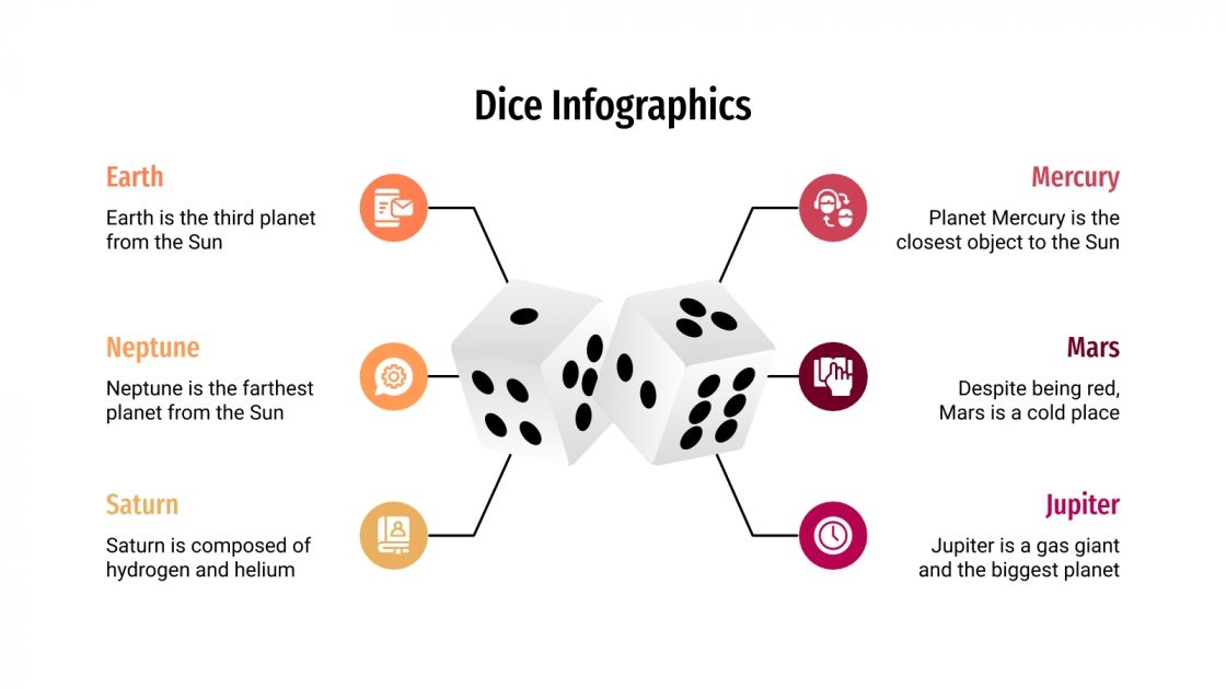 Free Dice Infographics for Google Slides & PowerPoint template