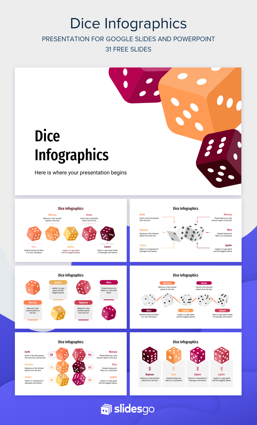 Page 4 | Free Dice Infographics for Google Slides & PowerPoint template