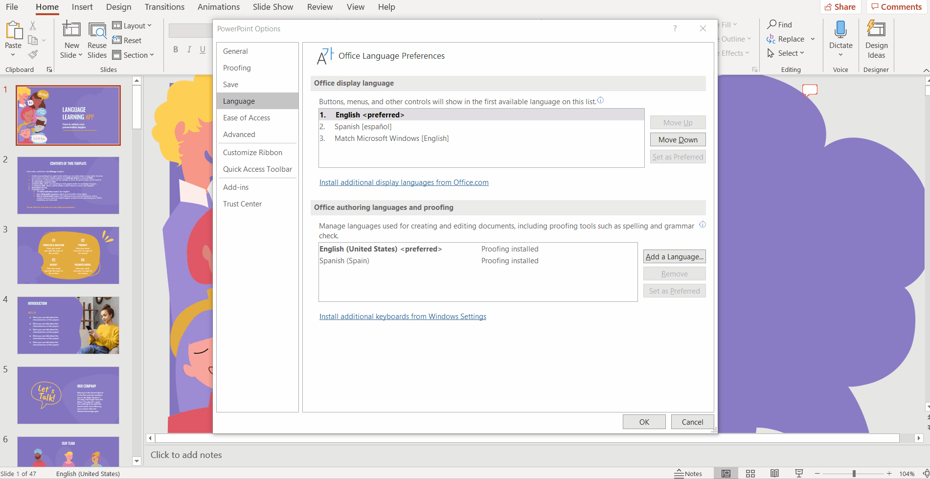 Como alterar o idioma exibido no PowerPoint - Tutorial