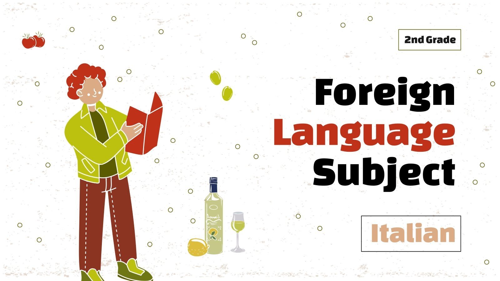 Foreign Language Subject for Elementary - 2nd Grade: Italian