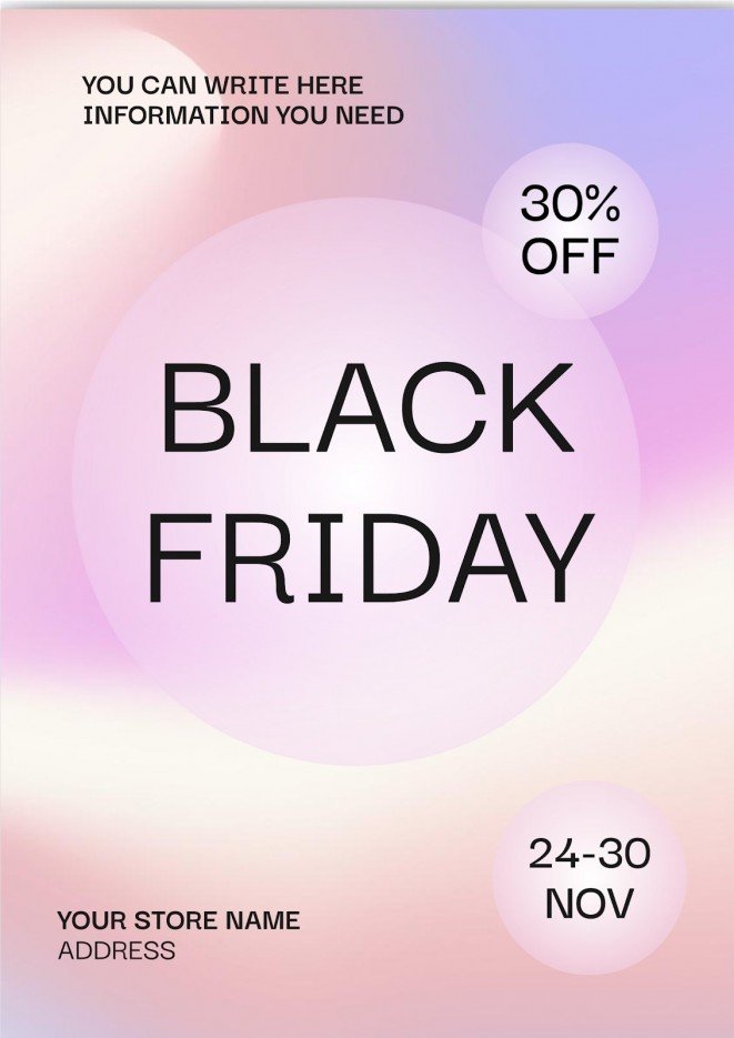 Black Friday A3 Posters | Google Slides & PowerPoint template