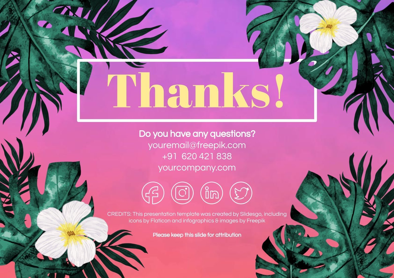 Tropical Travel Brochure Newsletter | Google Slides & PPT