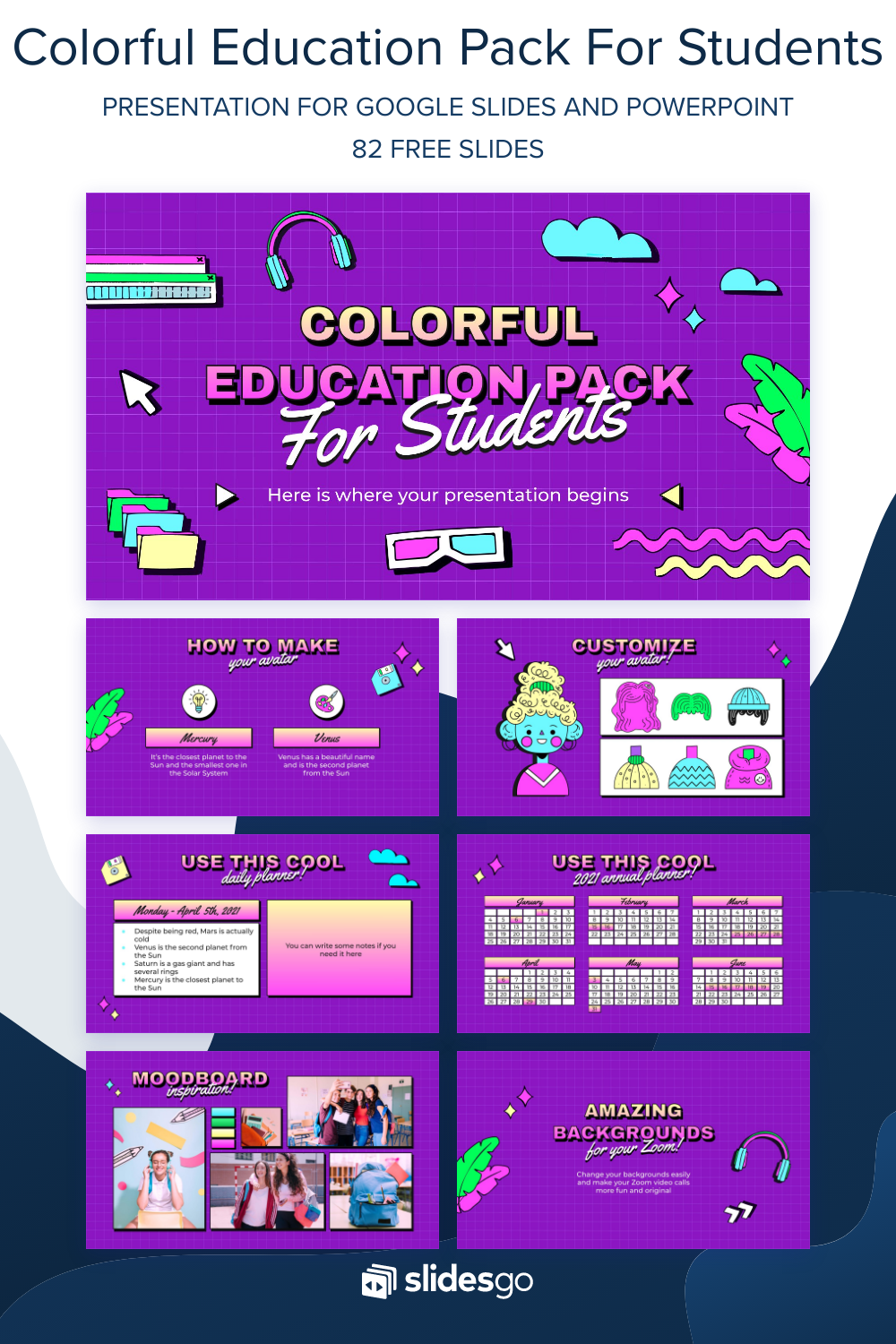 Colorful Education Pack for Students | Google Slides & PPT