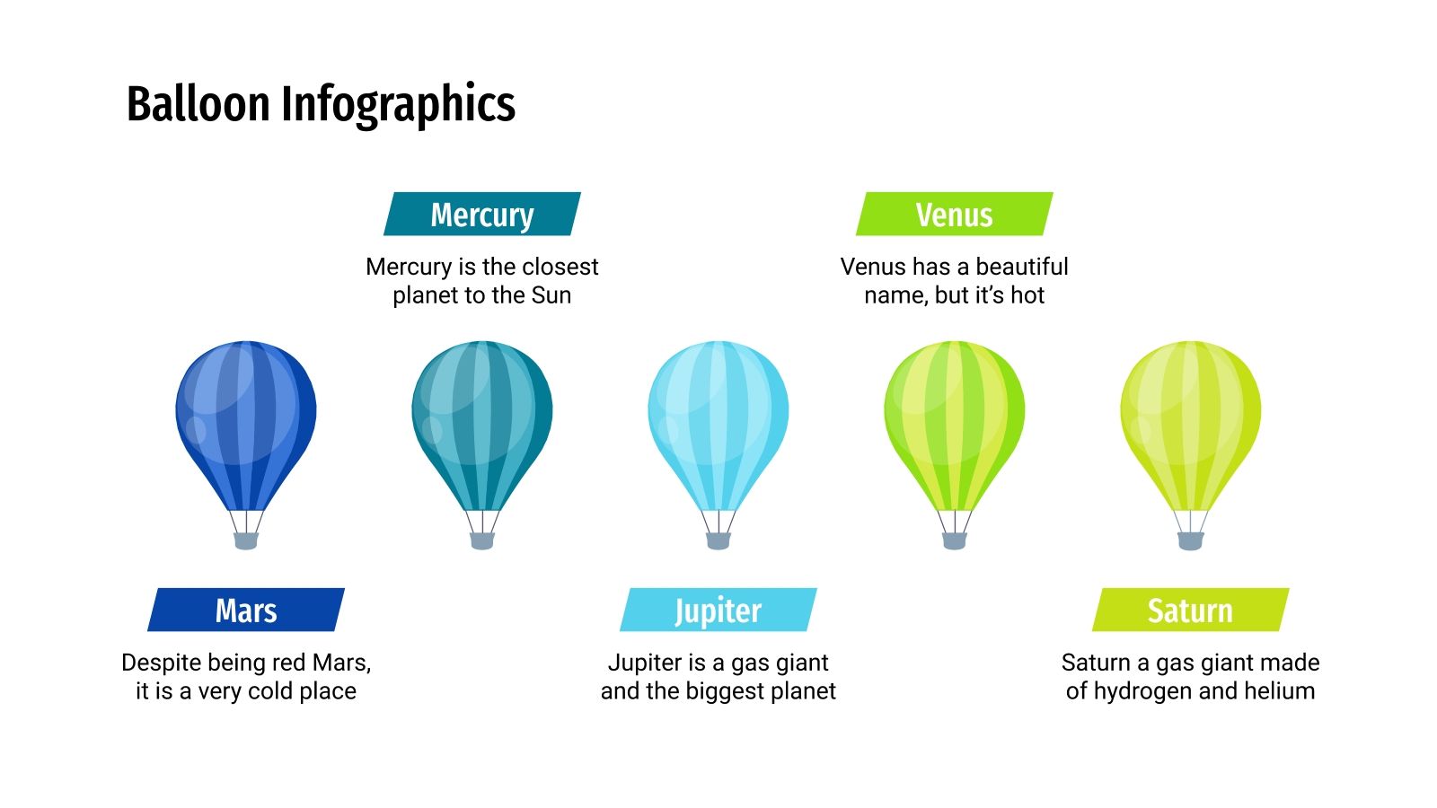 Free Balloon Infographics for Google Slides and PPT