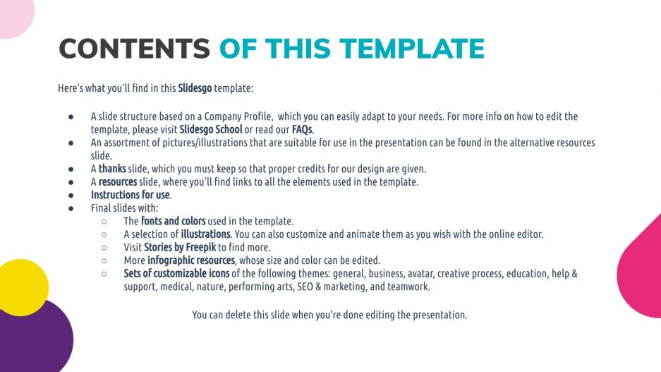 Magazine Company Profile Google Slides and PPT template