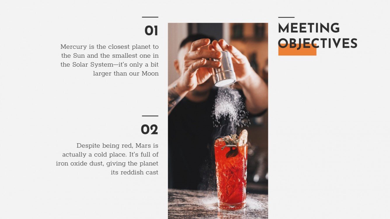 Food & Beverage Meeting Google Slides Theme & PPT Template