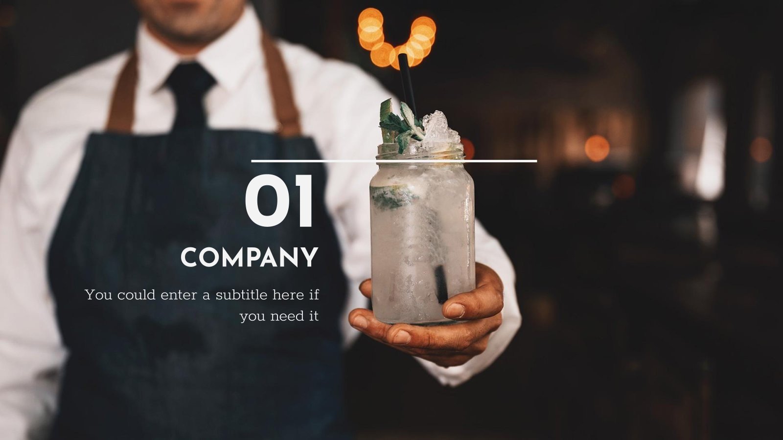 Food & Beverage Meeting Google Slides Theme & PPT Template