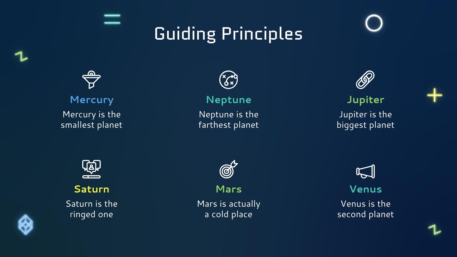 Neon Marketing Plan Google Slides theme & PowerPoint template