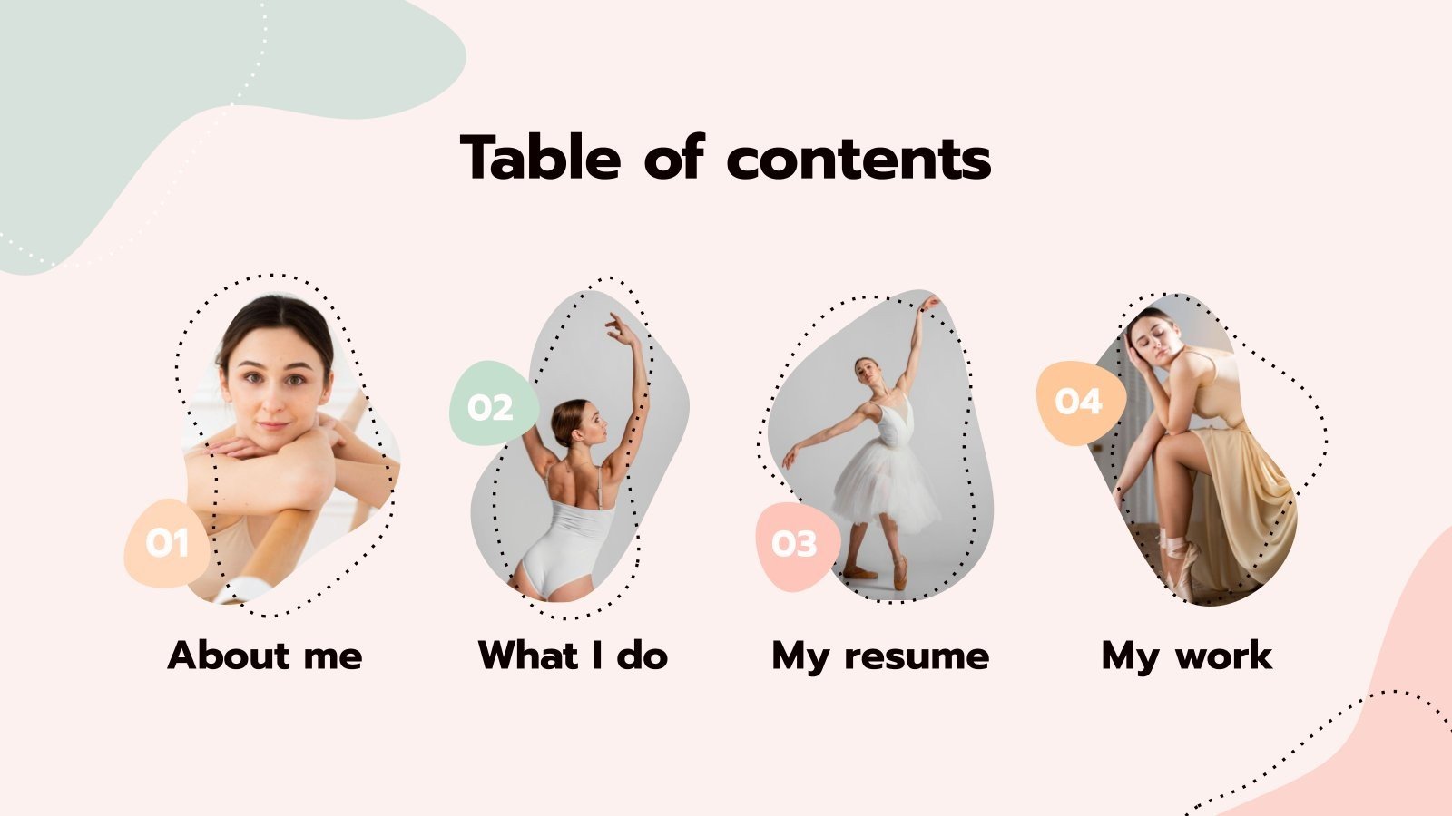 Ballet Dancer Portfolio | Google Slides & PowerPoint template