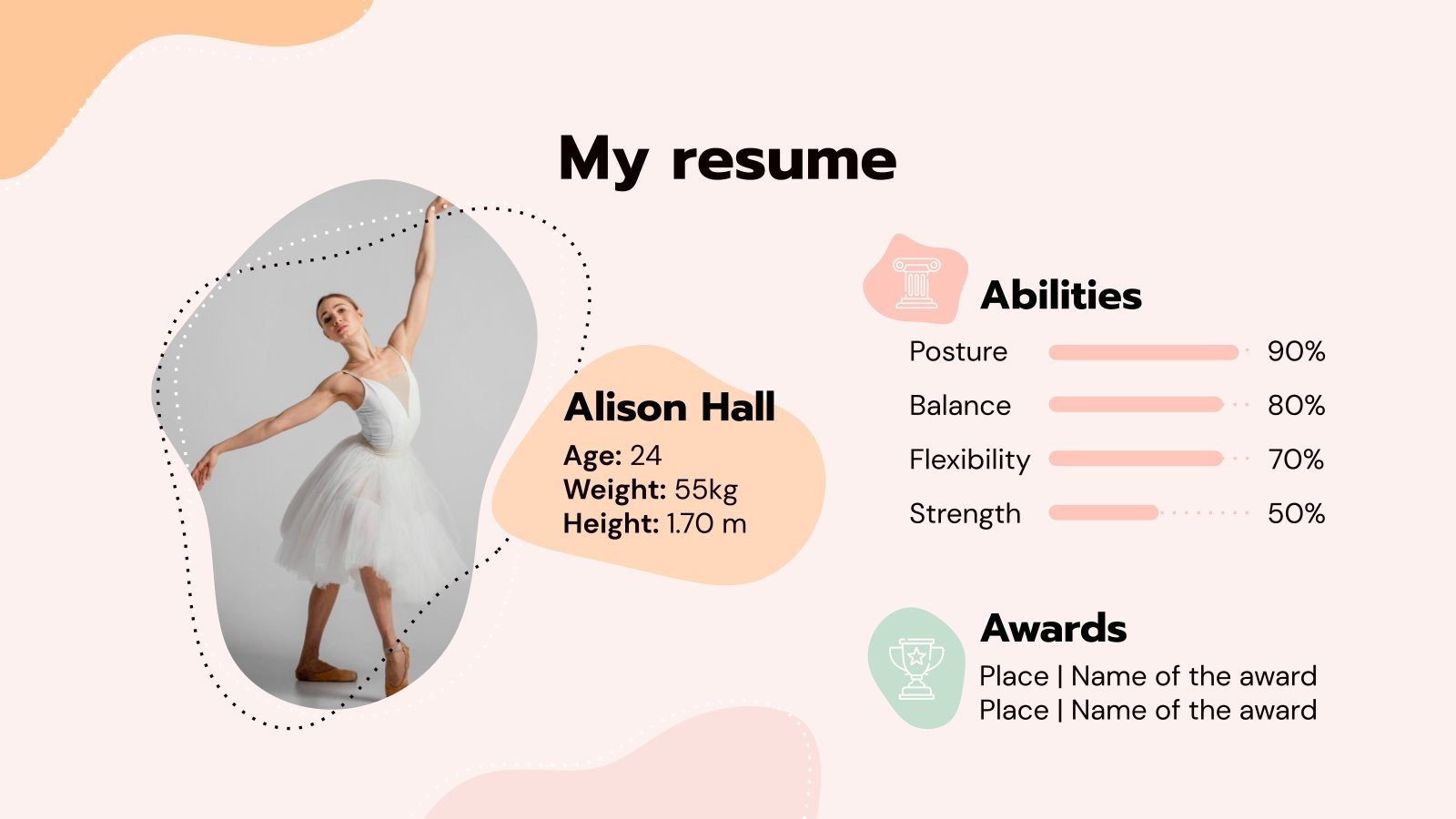 Ballet Dancer Portfolio | Google Slides & PowerPoint template