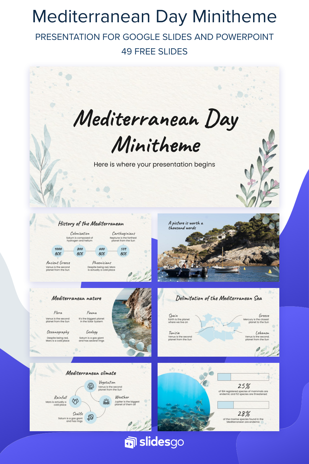 Mediterranean Day Minitheme | Google Slides & PowerPoint