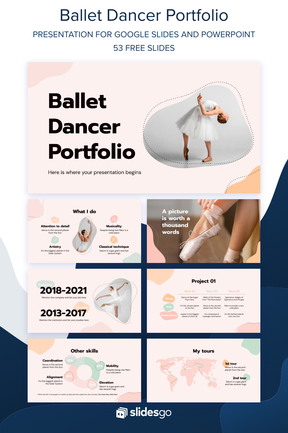 Ballet Dancer Portfolio | Google Slides & PowerPoint template