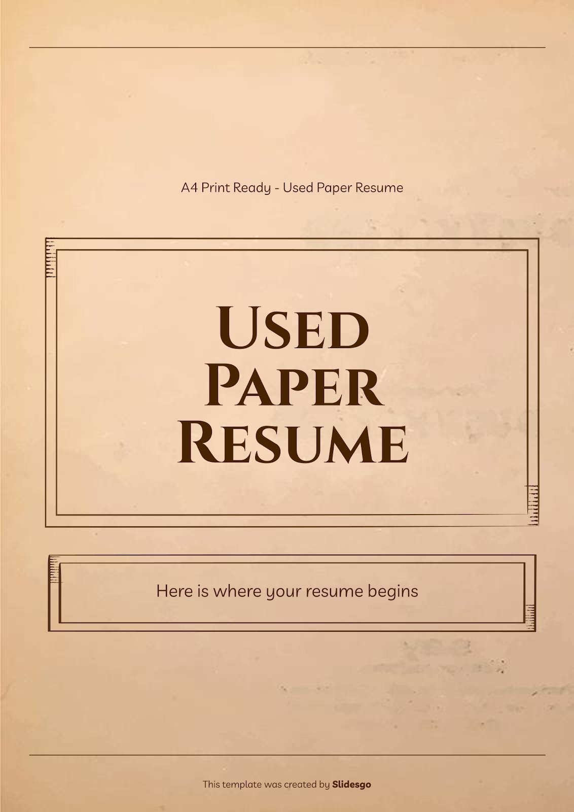 Used Paper Resume | Google Slides & PowerPoint