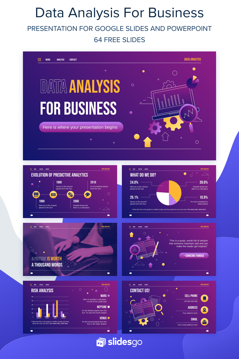 Data Analysis For Business Google Slides PowerPoint