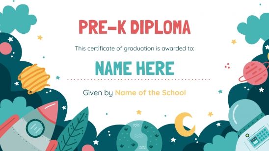 Pre-K Creative Certificates Google Slides & PowerPoint template