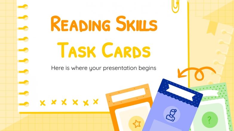 Reading Skills Task Cards Google Slides & PowerPoint template