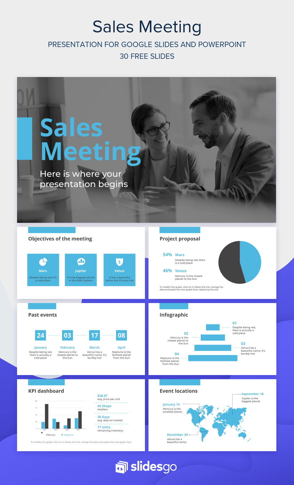 Sales Meeting Google Slides theme & PowerPoint template