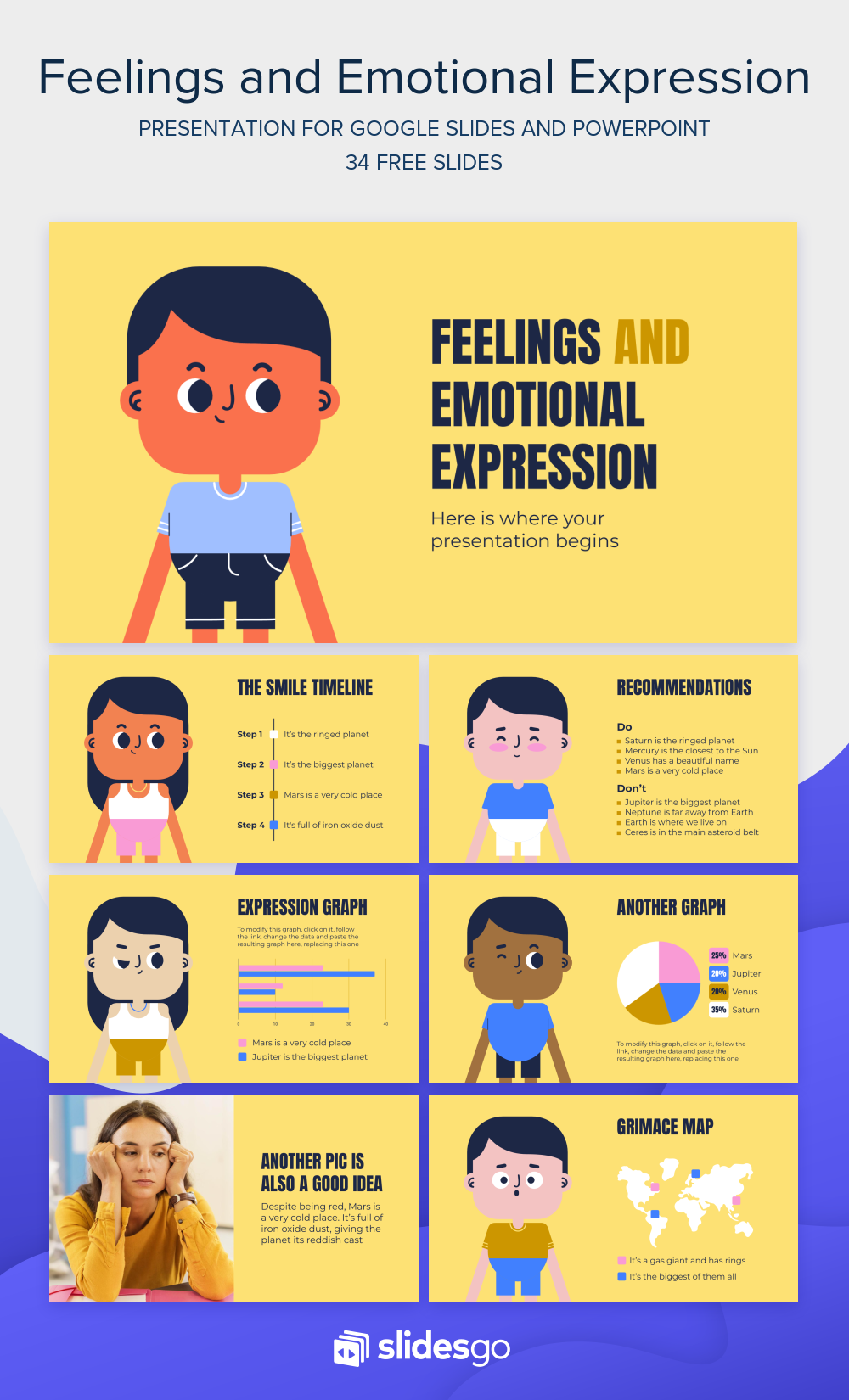 Feelings & Emotional Expression Google Slides & PPT template
