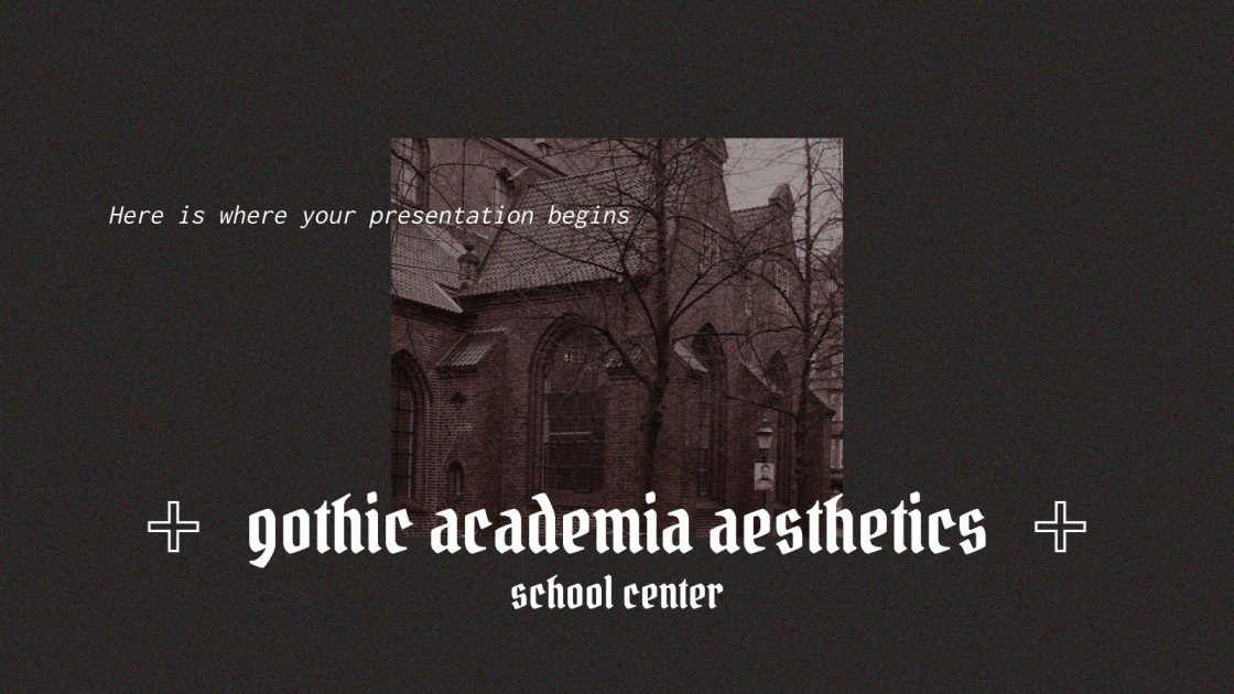 Gothic Academia Aesthetics School Center