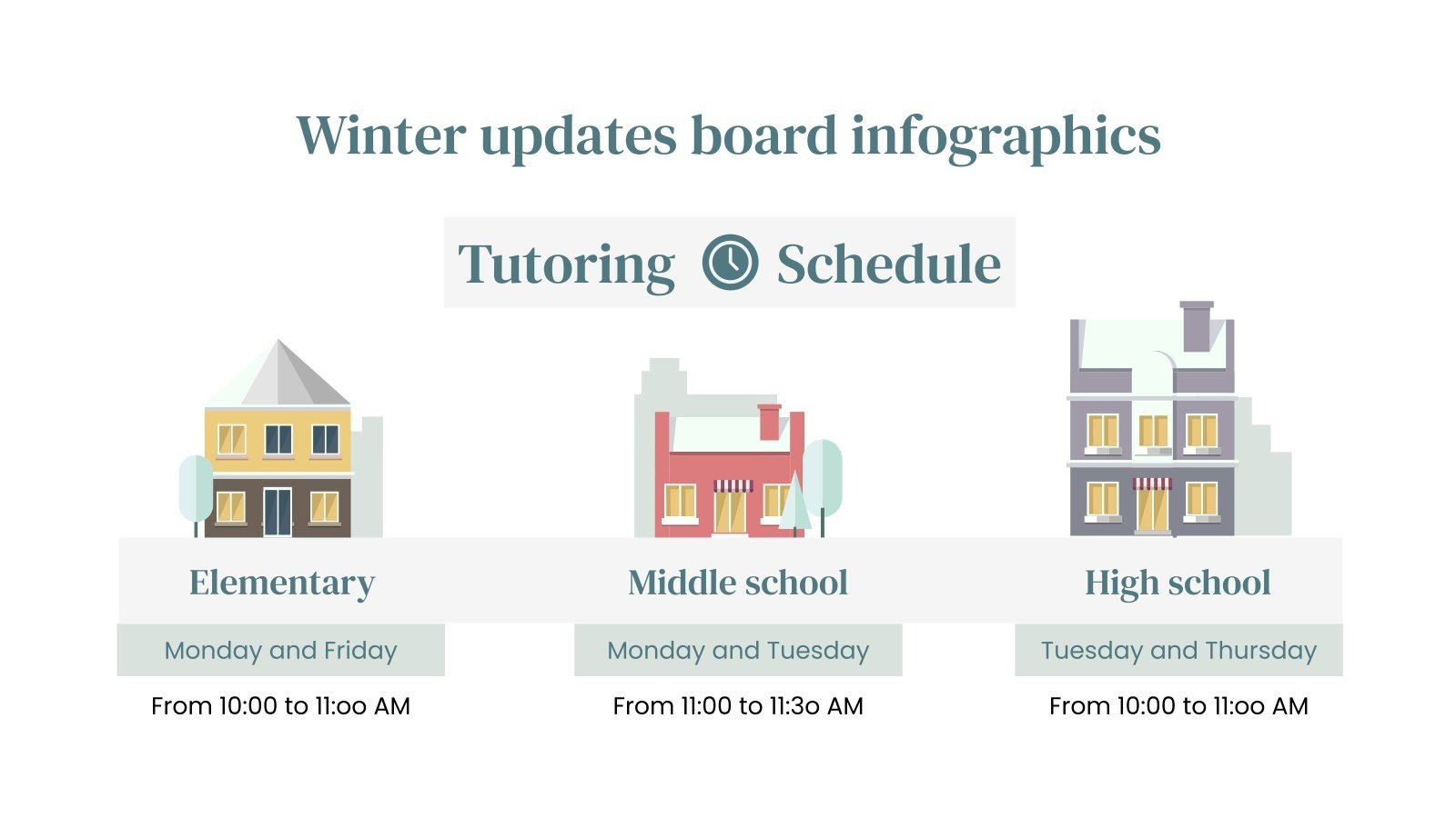 Winter Updates Board Infographics | Google Slides & PPT
