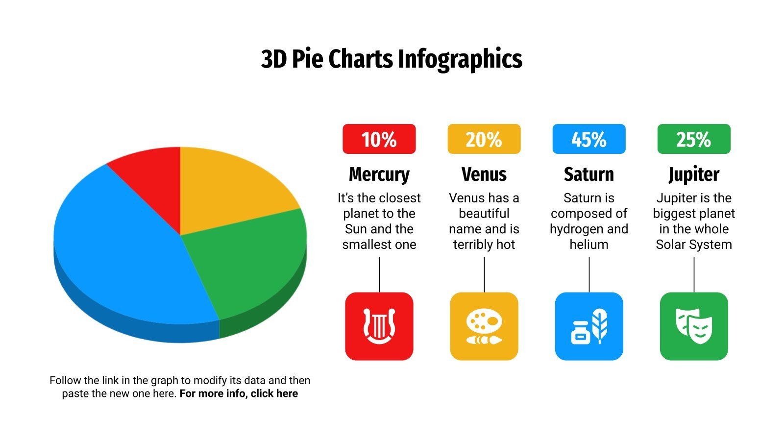 3D Pie Charts Infographics | Google Slides & PowerPoint