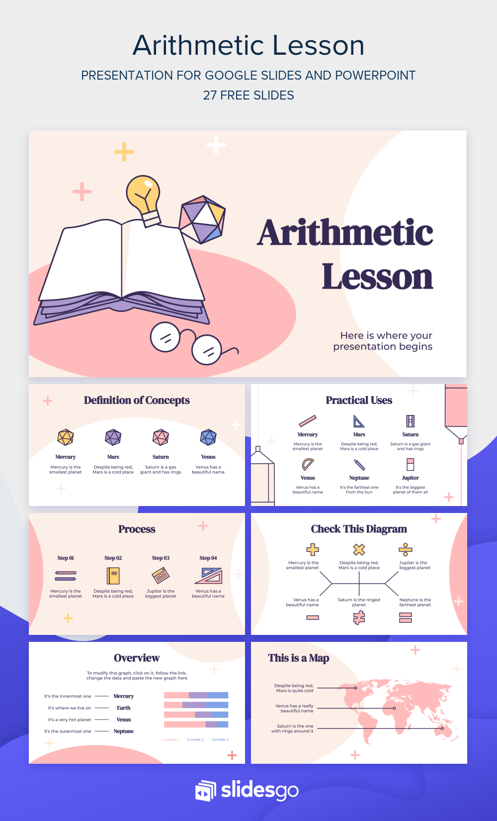 Arithmetic Lesson Google Slides theme & PowerPoint template