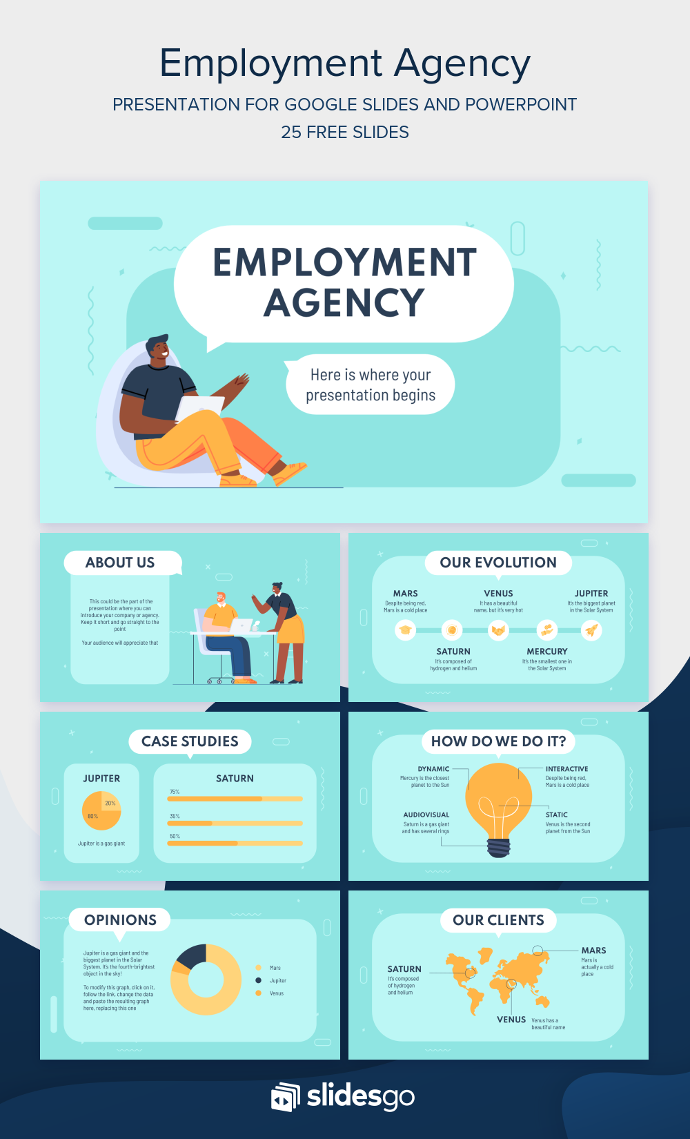 Employment Agency Google Slides and PowerPoint template