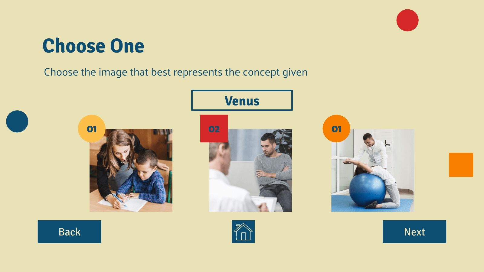 University Digital Choice Boards Google Slides & PPT template