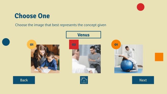 University Digital Choice Boards Google Slides & PPT template