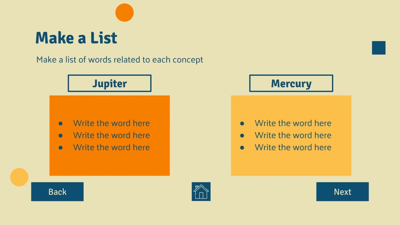 University Digital Choice Boards Google Slides & PPT template