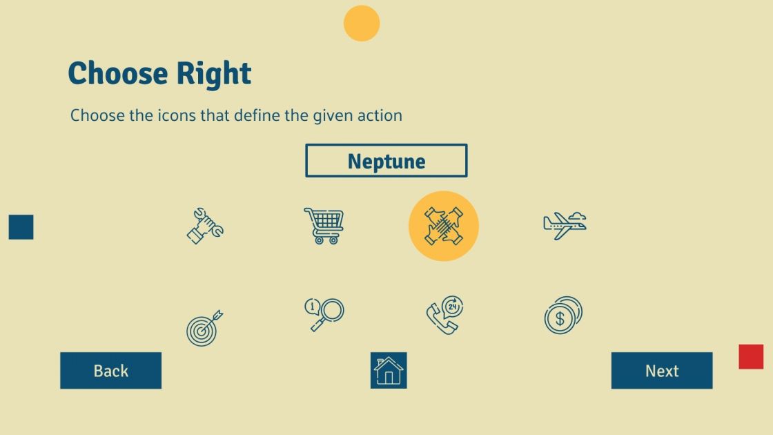 University Digital Choice Boards Google Slides & PPT template