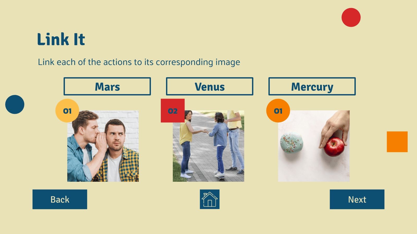 University Digital Choice Boards Google Slides & PPT template
