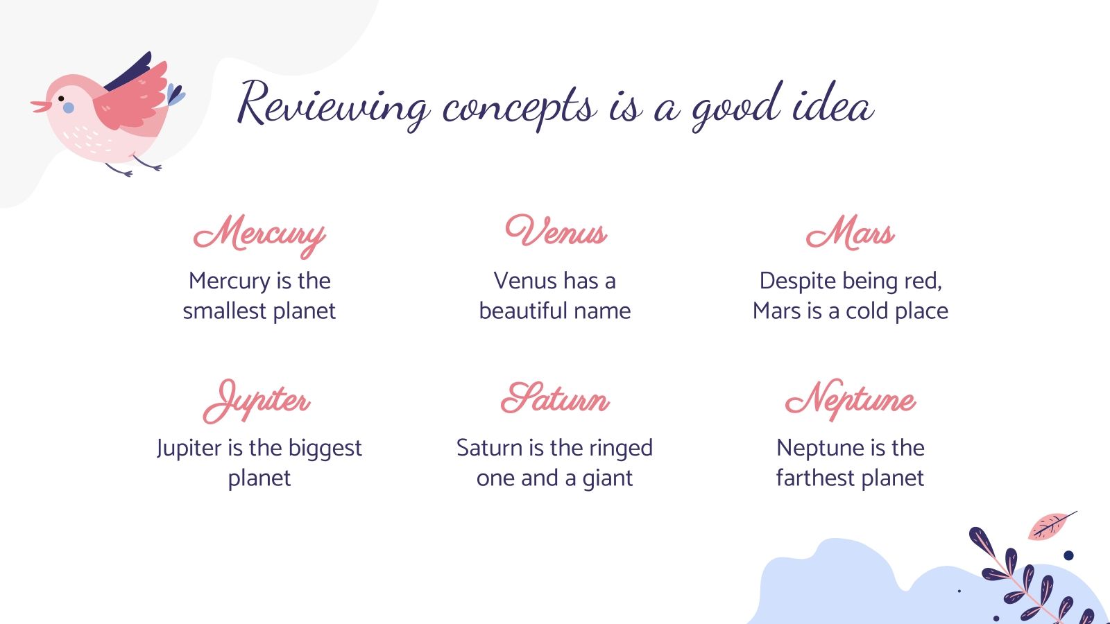 Natural Science Weekly Planner Google Slides & PPT template