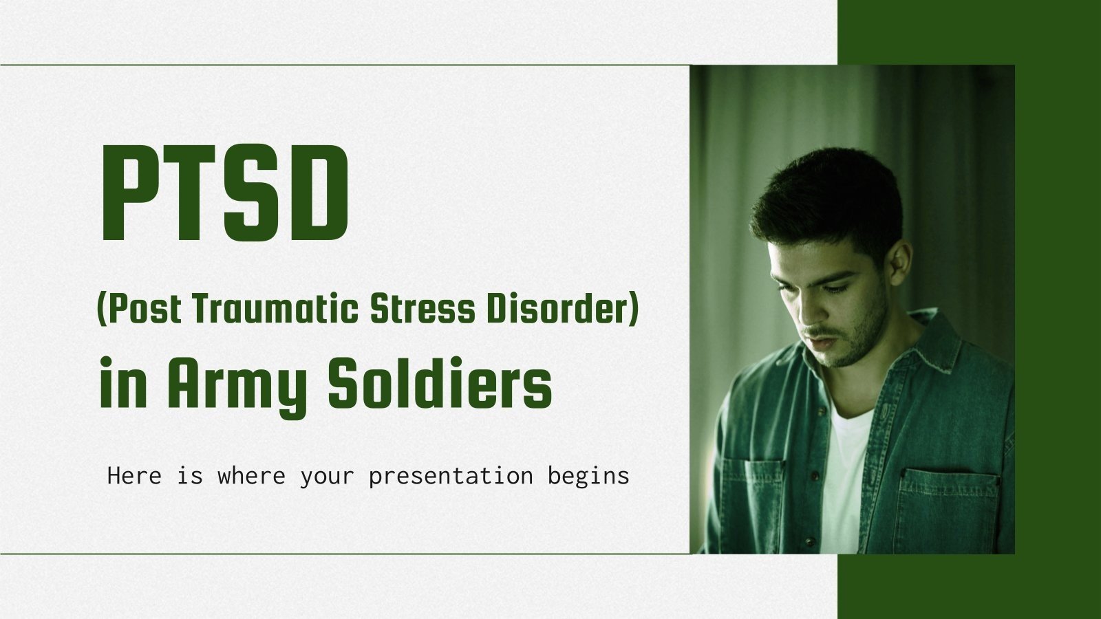 PTSD in Army Soldiers | Google Slides & PPT