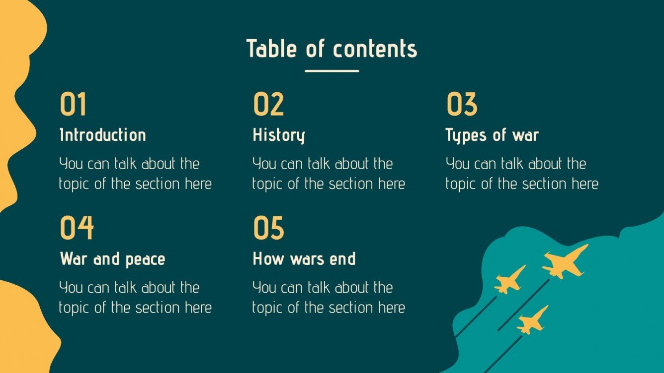 War Background Google Slides theme and PPT template