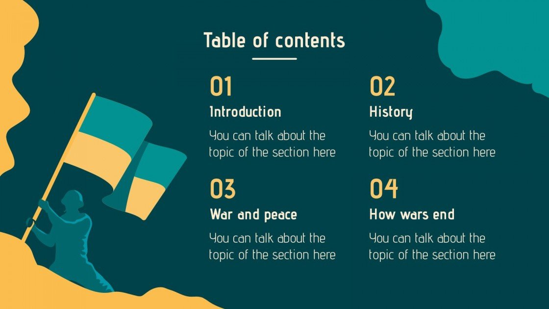 War Background Google Slides theme and PPT template