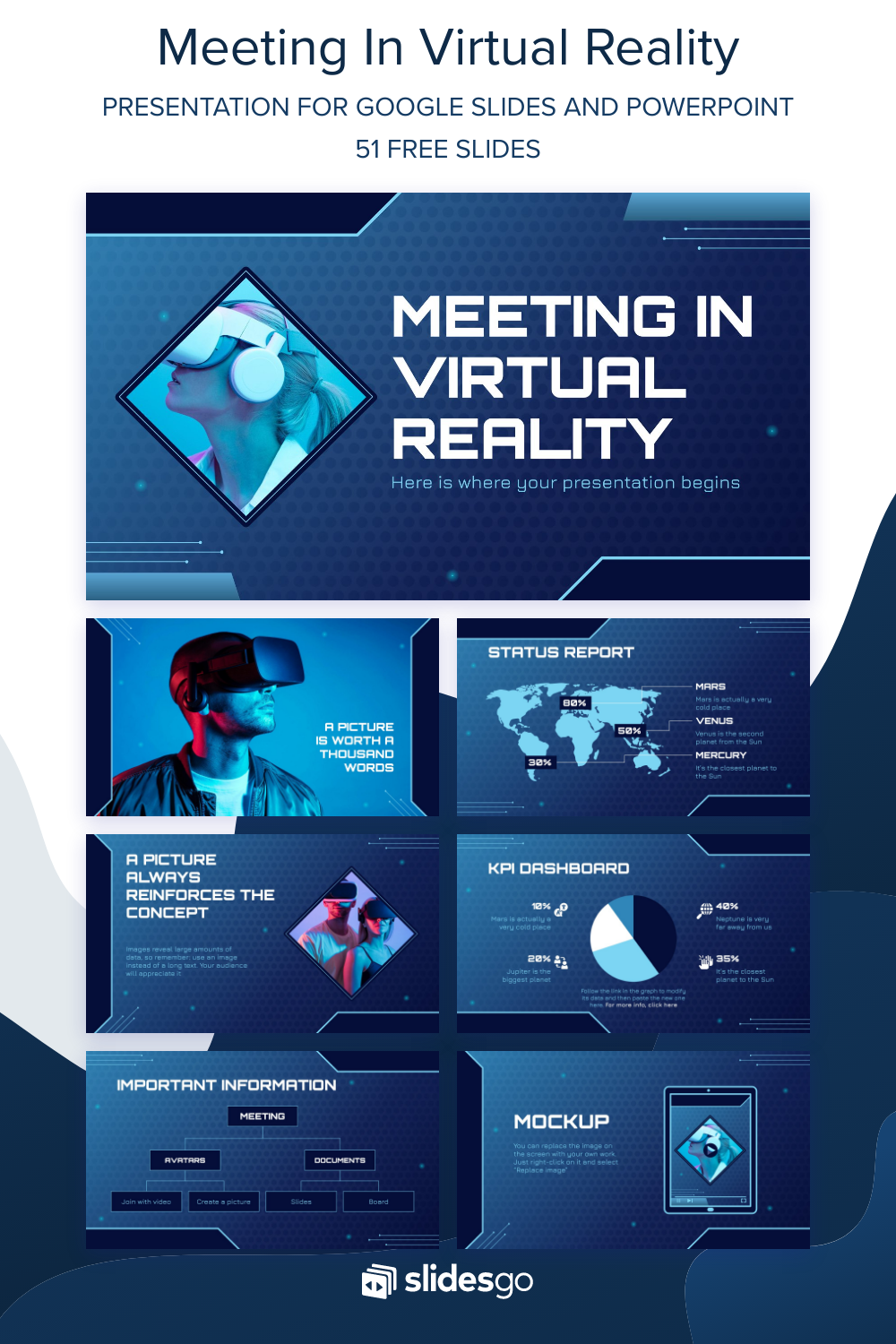 Meeting in Virtual Reality | Google Slides & PowerPoint